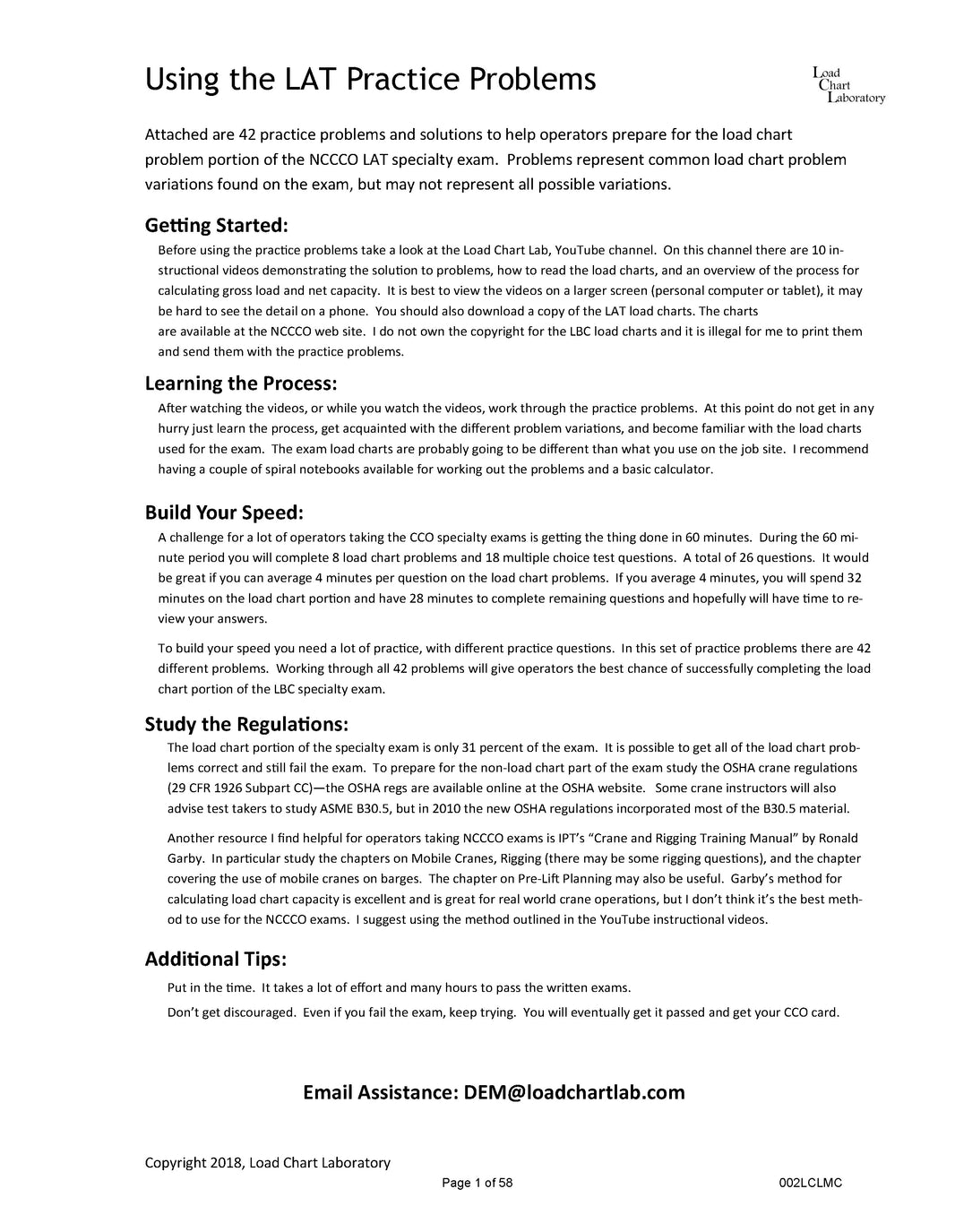 Load Chart Laboratory