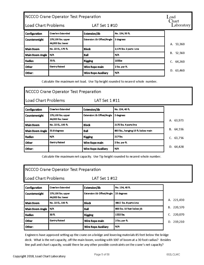 LAT Practice Problems – Load Chart Laboratory