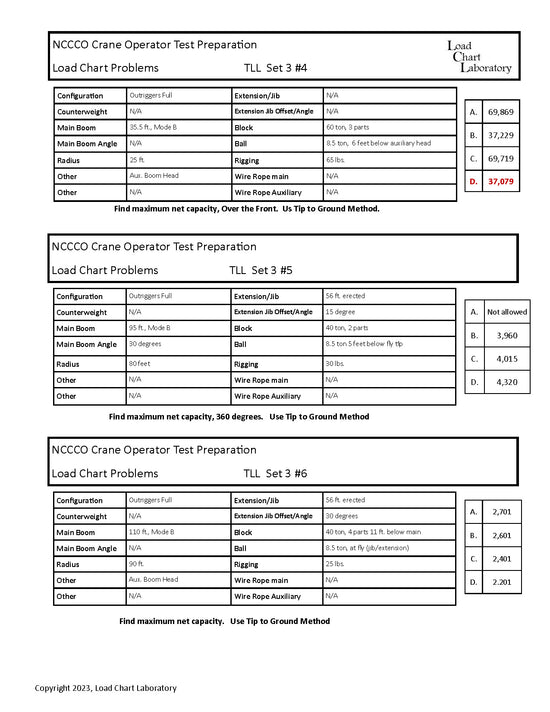TLL Practice Problems – Load Chart Laboratory