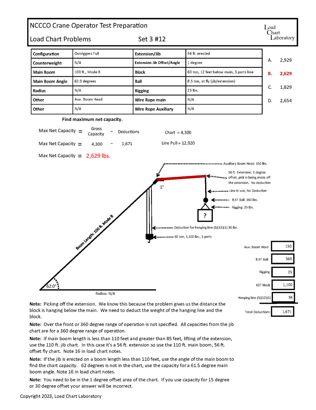 TLL Practice Problems – Load Chart Laboratory